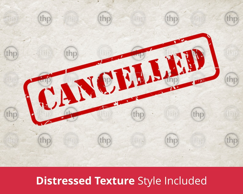Cancelled SVG Rubber Stamp Svg Announcement Svg Cancelled - Etsy