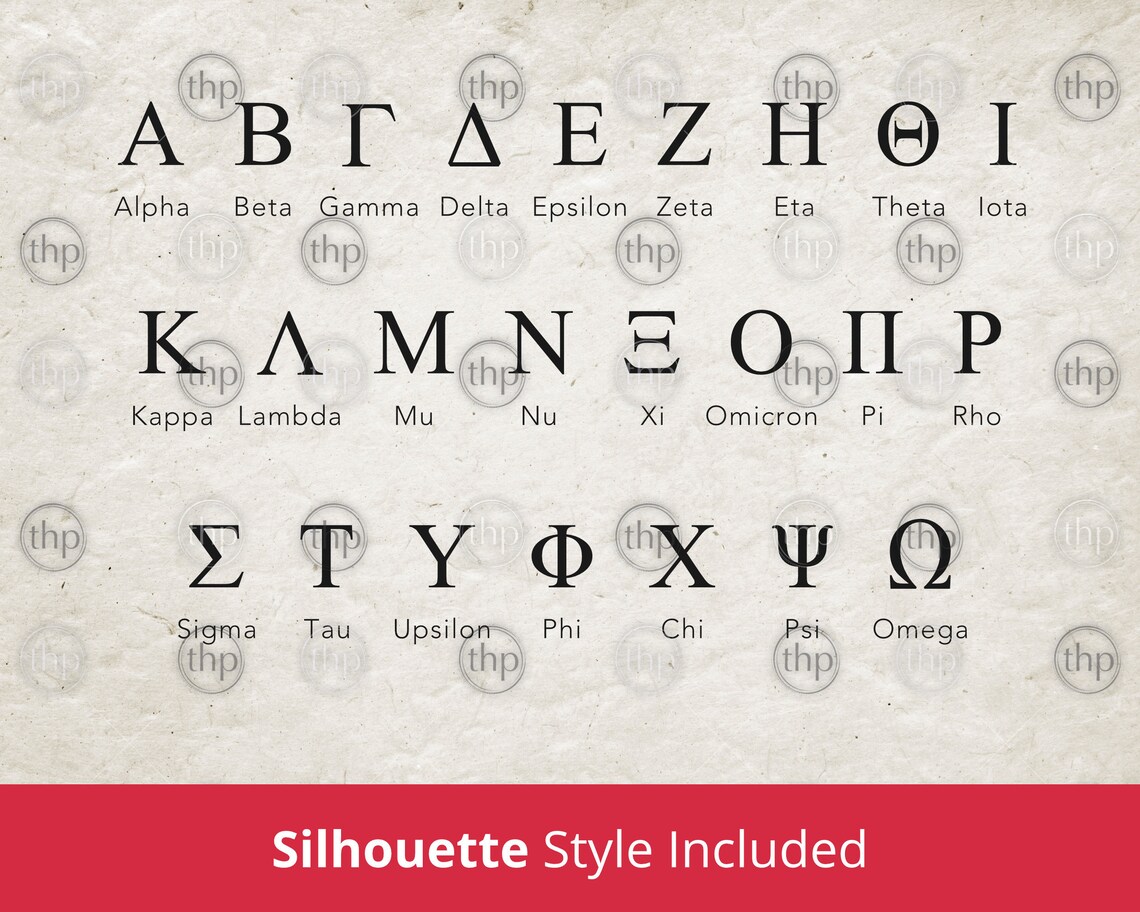Greek Alphabet SVG Greek Letters Svg Greek Font Clipart - Etsy Canada
