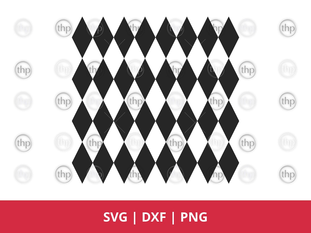 Argyle Diamond Pattern SVG PNG - Harlequin Seamless Pattern, Bundle of ...