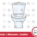 Toilet SVG Bathroom Svg, Restroom Svg, Potty Svg, Toilet Bowl Svg ...