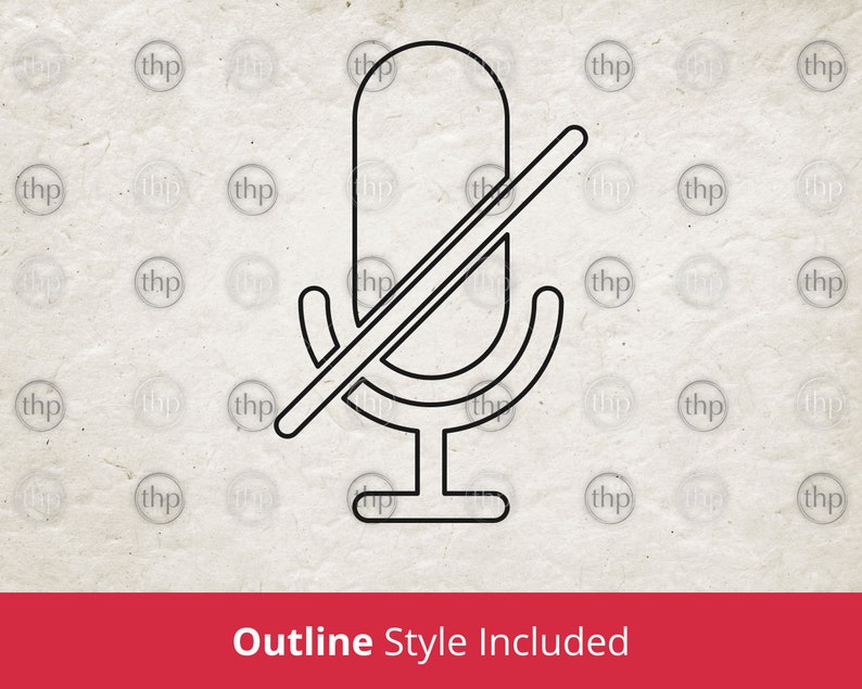 Mute SVG Microphone Svg Muted Svg Unmute Svg Mic Svg | Etsy