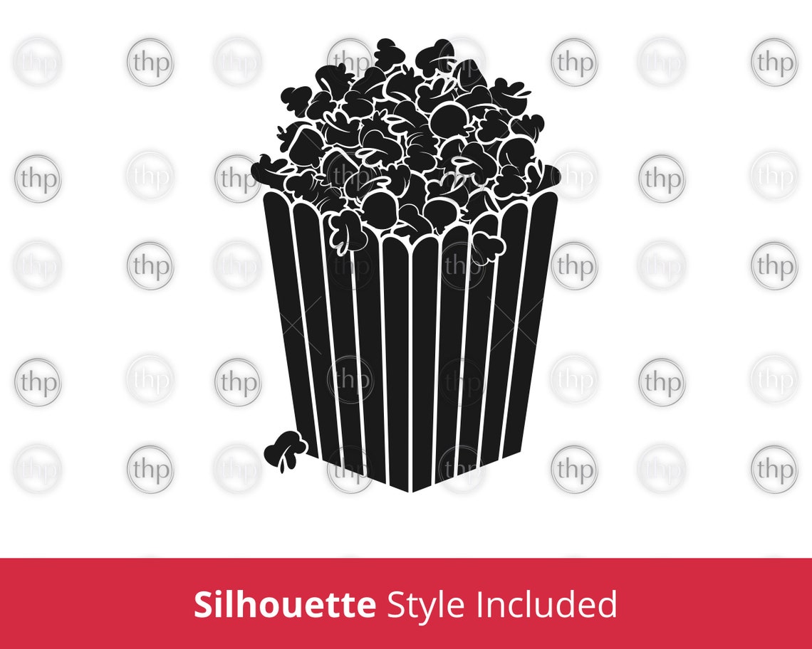 Popcorn SVG - Popcorn Box Svg, Movie Theatre Popcorn Svg, Fast Food Svg ...