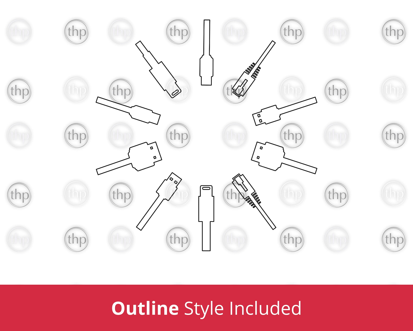 Computer Cables SVG Electronics Svg Technology Svg Usb | Etsy