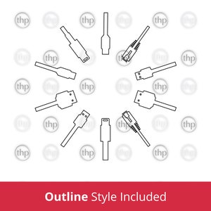 Computer Cables SVG - Electronics Svg, Technology Svg, Usb Svg, Hdmi ...