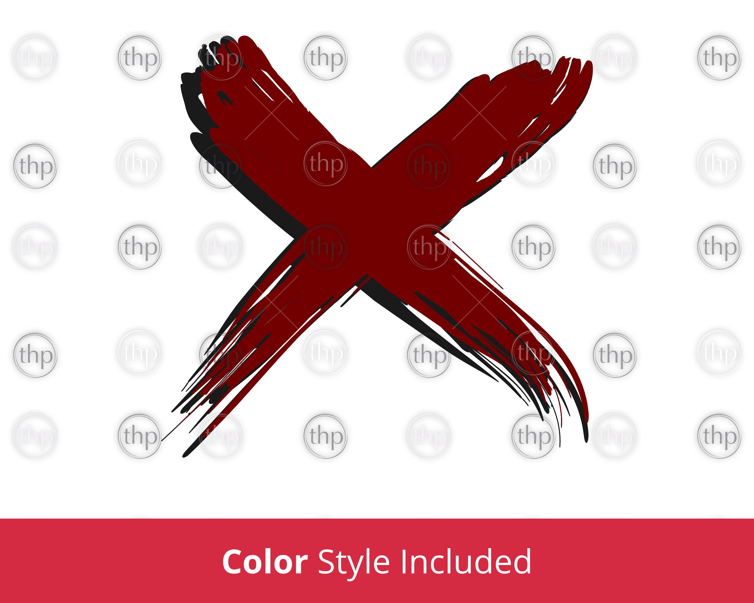 Paint Strokes SVG - X Svg, Painted X Svg, Grunge X Svg, Painted Cross ...
