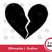 Broken Heart SVG - Break up Svg, Broken Heart Silhouette Svg, Heart ...