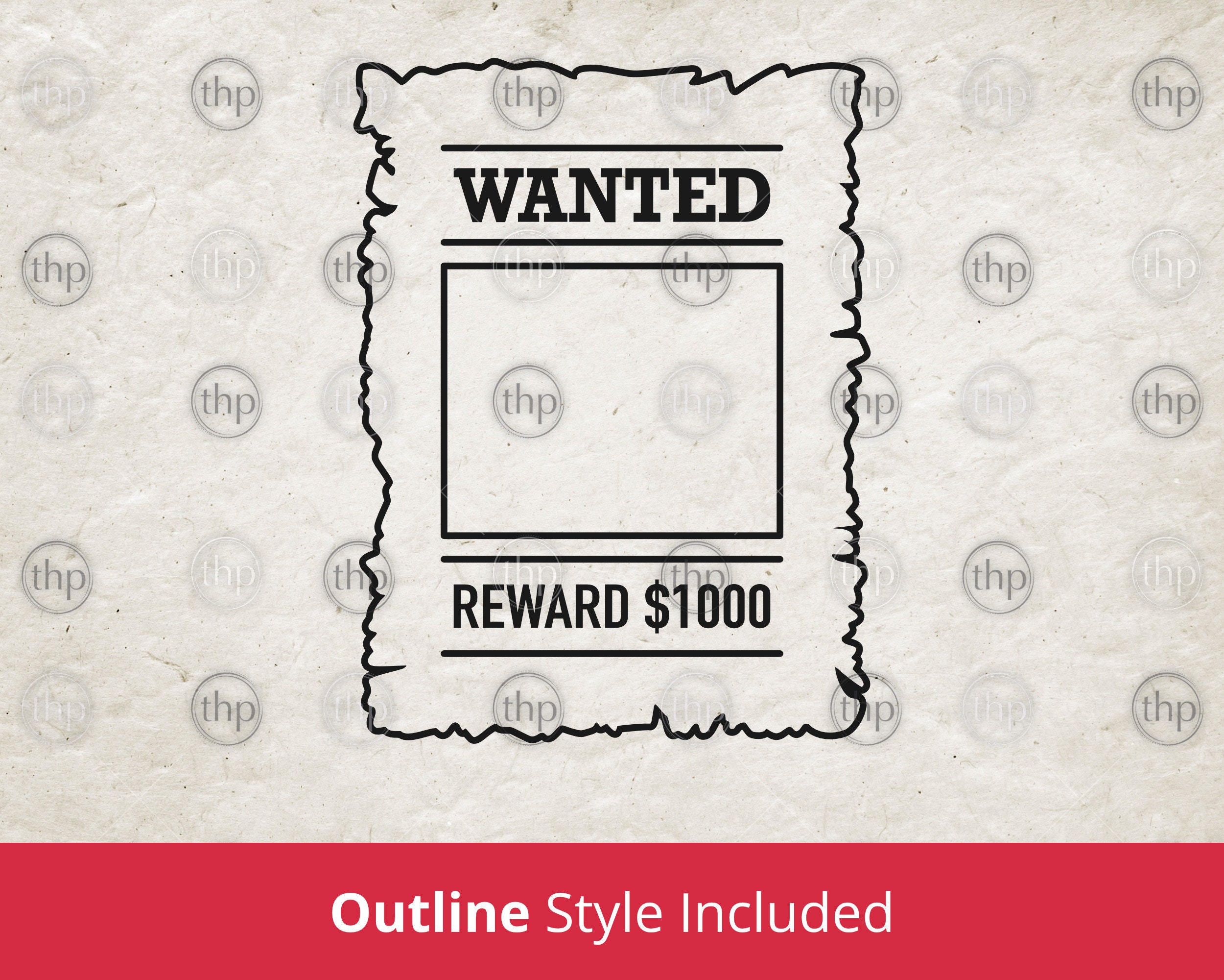 Wanted Poster SVG - Wild West Svg, Cowboy Svg, Wanted Outline Svg ...