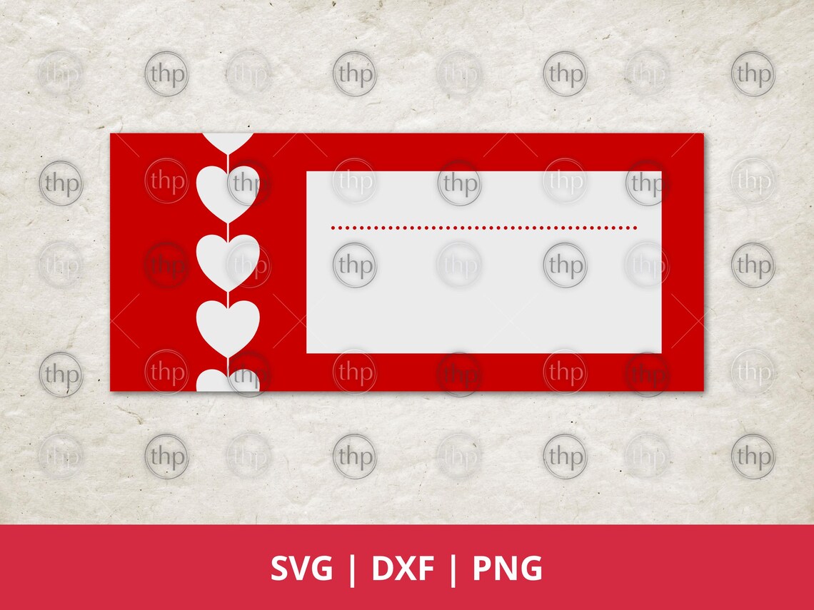 Love Hearts Coupon Template: Blank Ticket SVG PNG DXF Cut Files ...