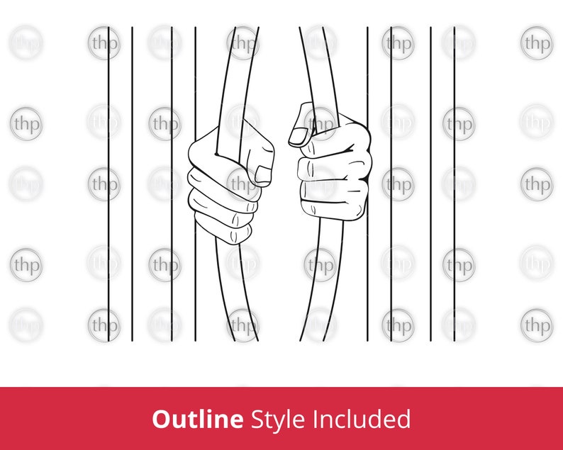 Prison Bars SVG EPS PNG Jail Bars Break Lock Up Freedom - Etsy Canada