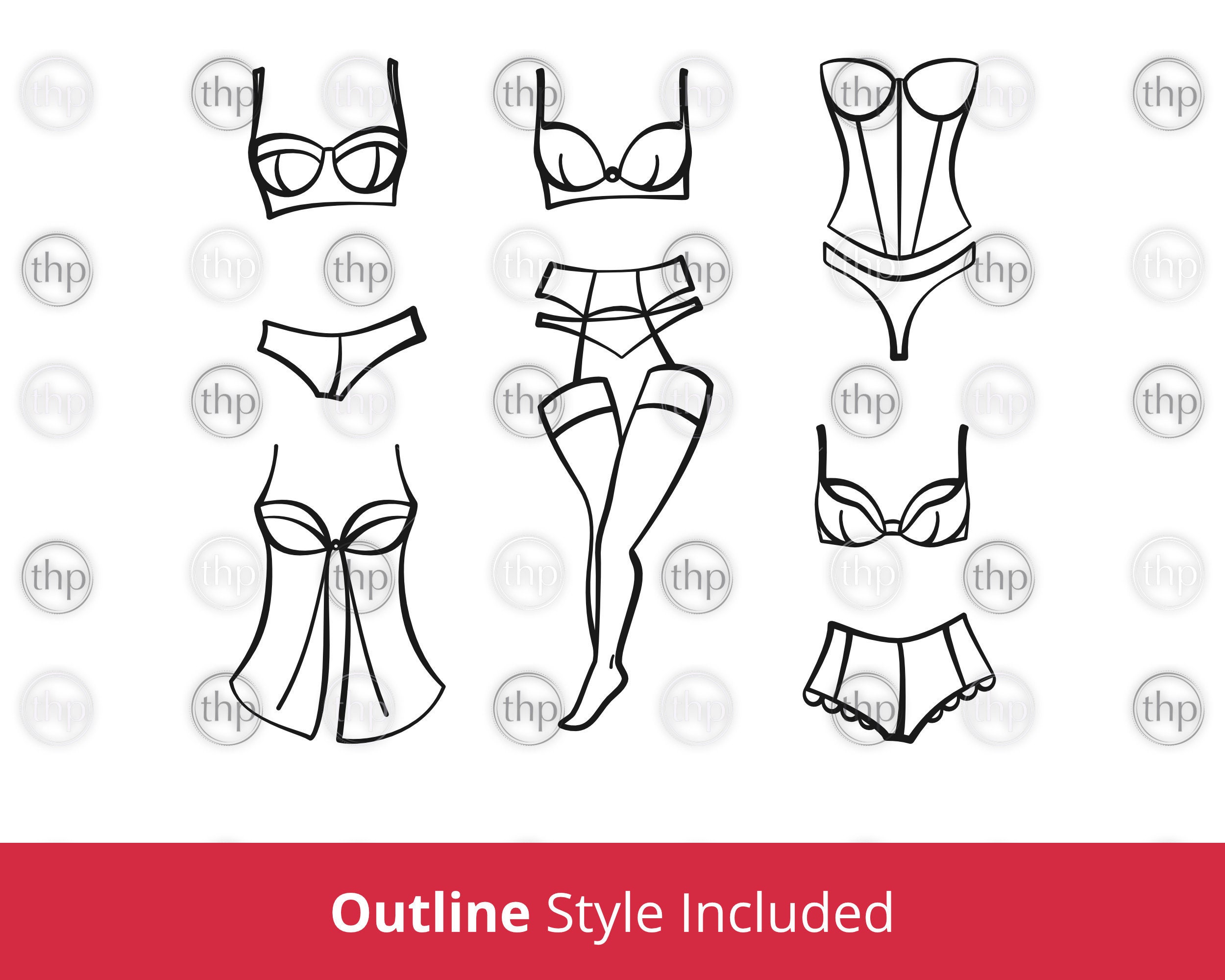 Lingerie Svg Bras Svg Underwear Svg Panties Svg Etsy