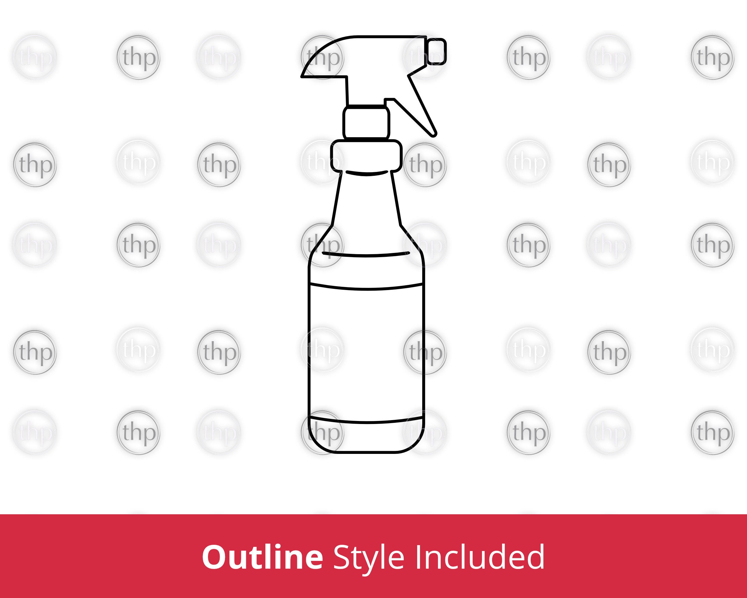 Spray Bottle SVG Spray Bottle Outline Svg Cleaning Spray | Etsy