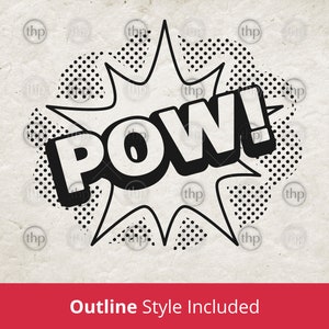 Pow SVG - Comic Book Svg, Superhero Svg, Super Hero Svg, Pop Art Svg ...