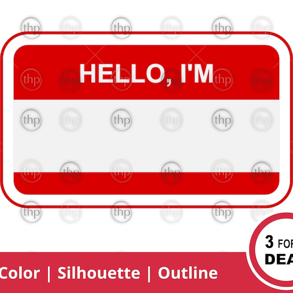 Hello I’m Name Tag Svg - Etsy