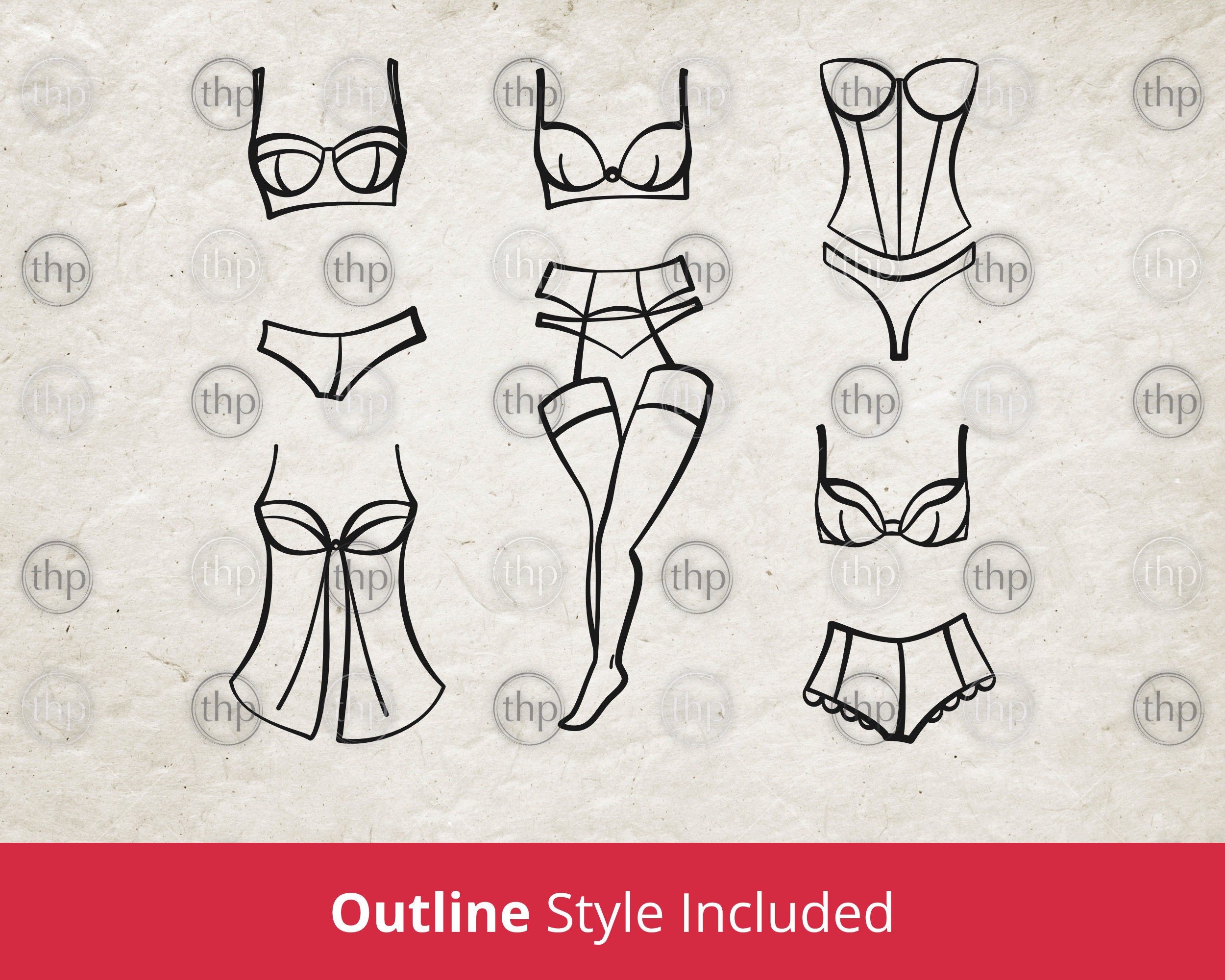 Lingerie SVG Bras Svg Underwear Svg Panties Svg | Etsy