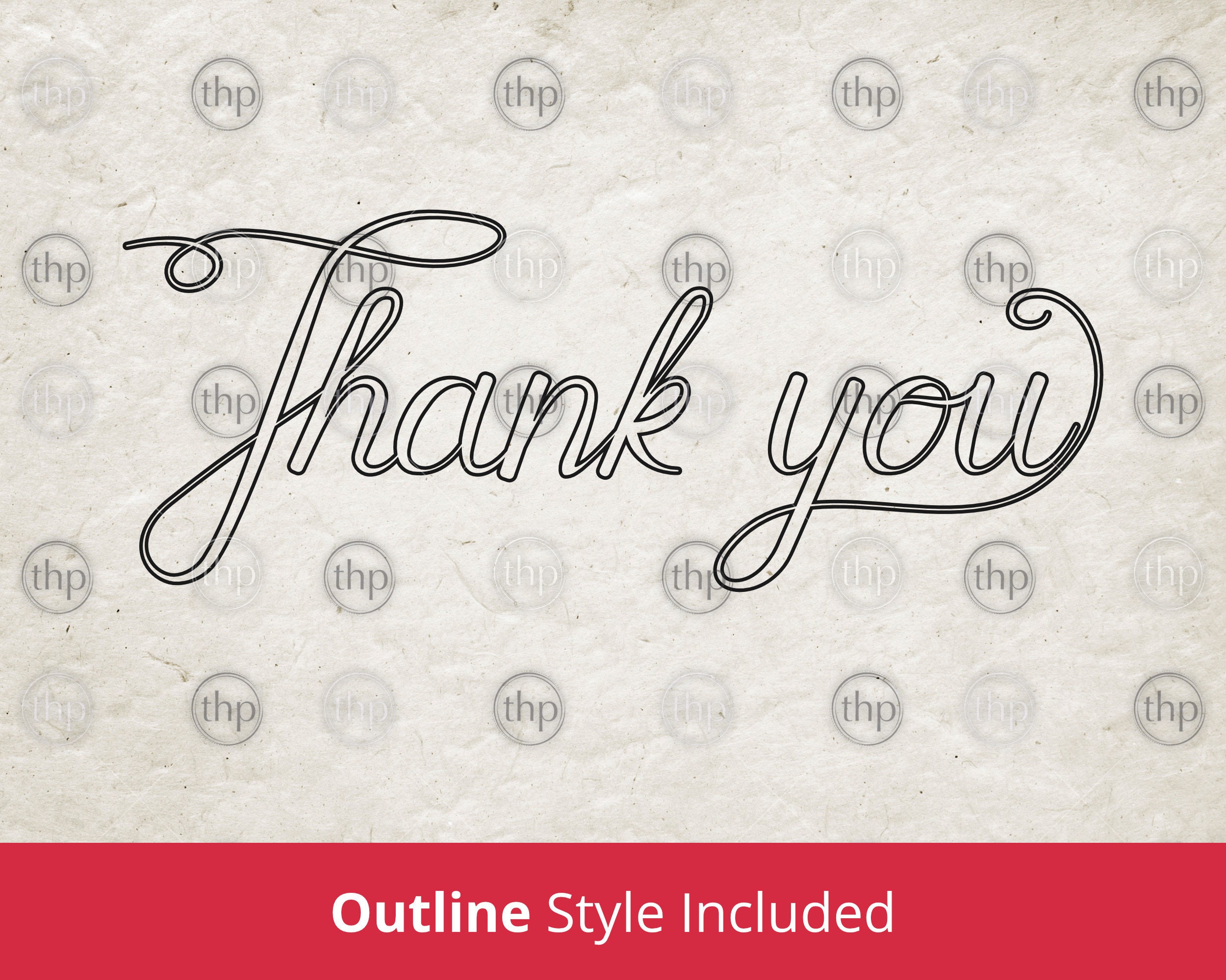 Thank You SVG Thanks Svg Thank You Outline Svg Thank You - Etsy