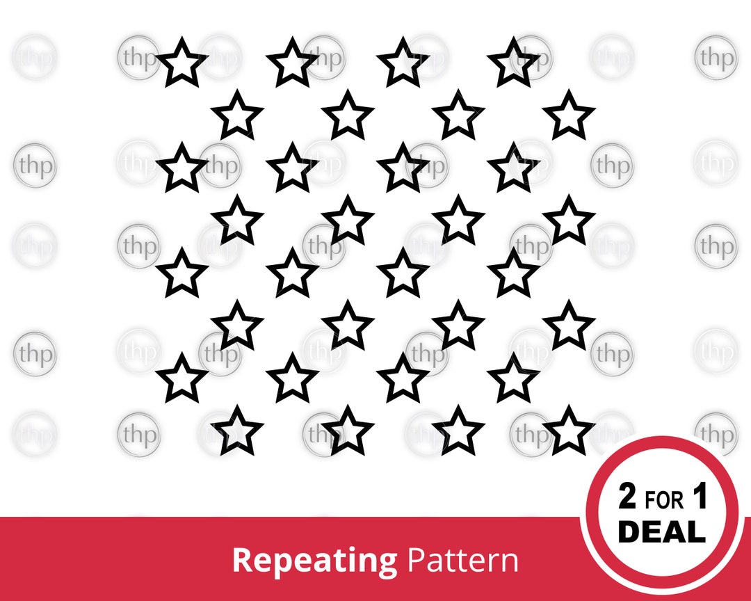 Star Pattern SVG EPS PNG - Repeating Pattern, Star Background, Stars ...