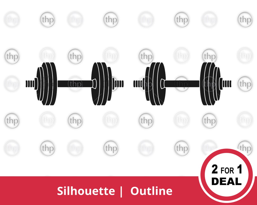 Dumbbells SVG - Gym Svg, Weights Svg, Barbell Svg, Fitness Svg, Workout ...