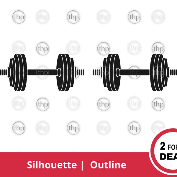 Dumbbells Svg - Etsy