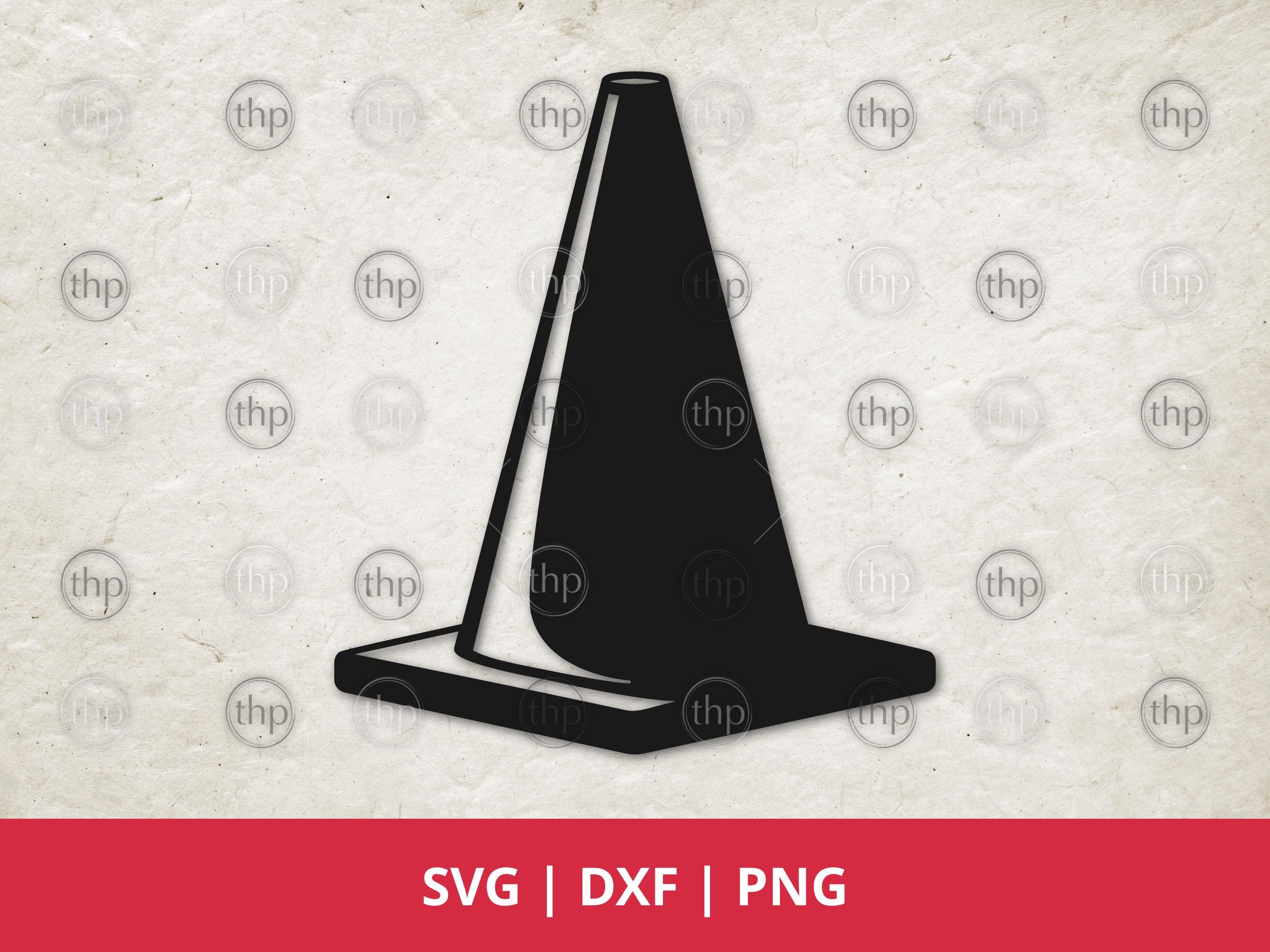 Traffic Cone SVG: Witches Hat, Road Sign Safety Cut Files PNG DXF ...