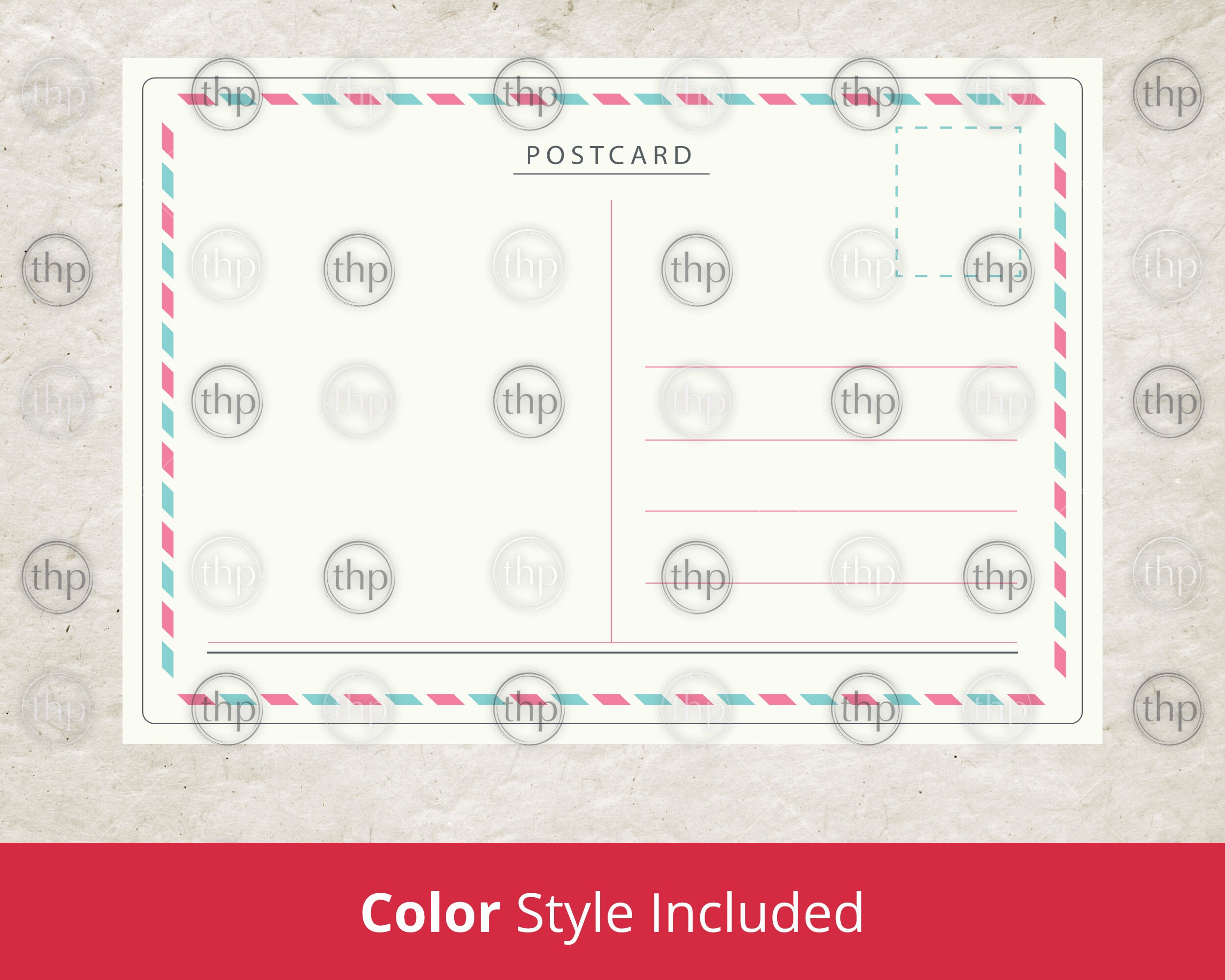 Postcard SVG EPS PNG Post Card Stamp Airmail Blank - Etsy