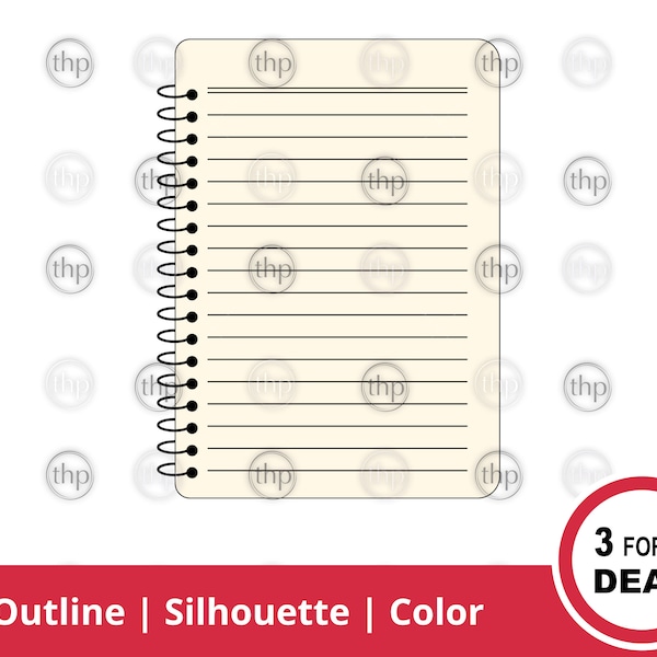 Notebook Spiral Clipart - Etsy