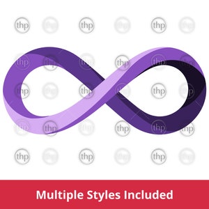 Infinity Symbol SVG EPS PNG Infinite Loop Bundle in Purple, Gold ...
