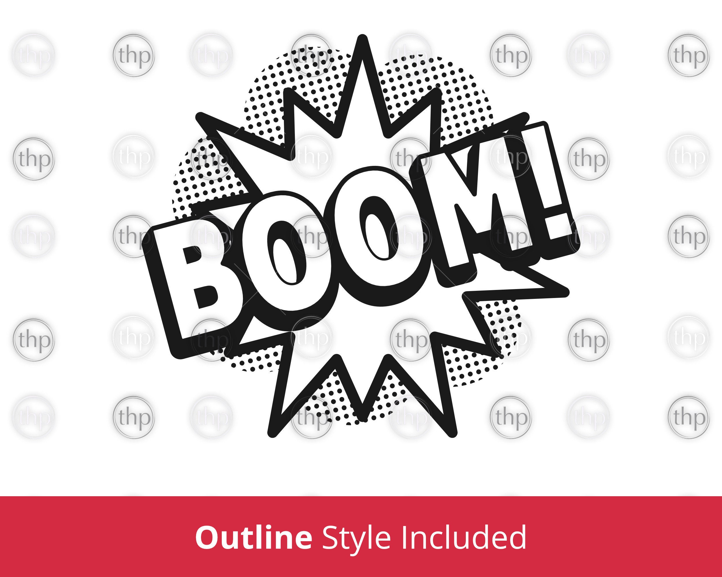 Boom SVG - Explosion Svg, Bomb Svg, Comic Book Svg, Superhero Svg ...