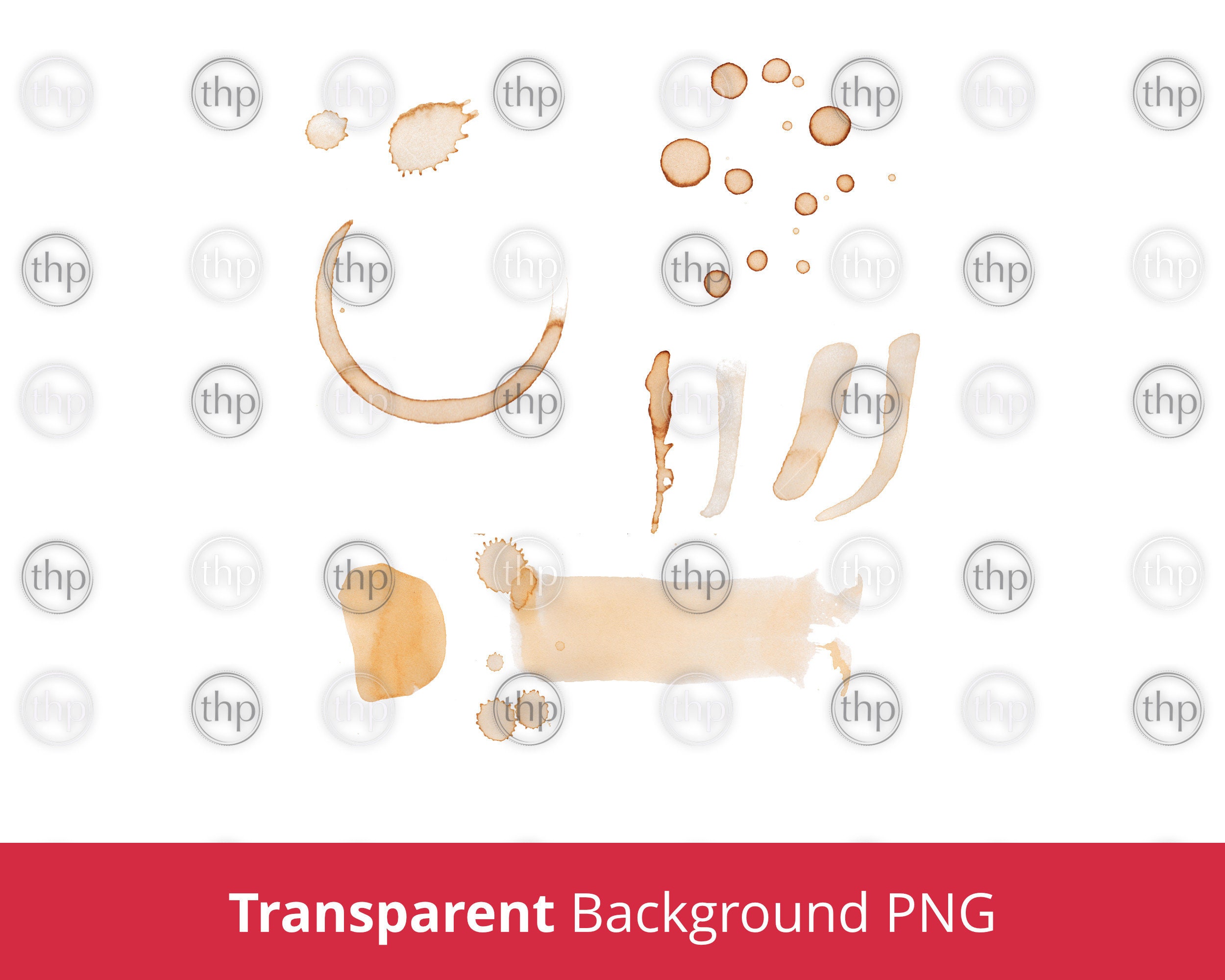 Coffee Stains PNG Coffee Marks Png Coffee Drips Png Brown | Etsy