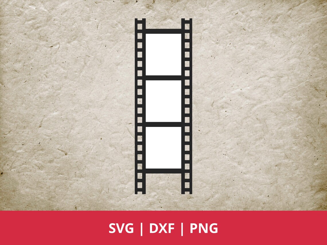 Cinema Reel Photo Frame Template SVG: Film Strip Cut Files PNG DXF ...