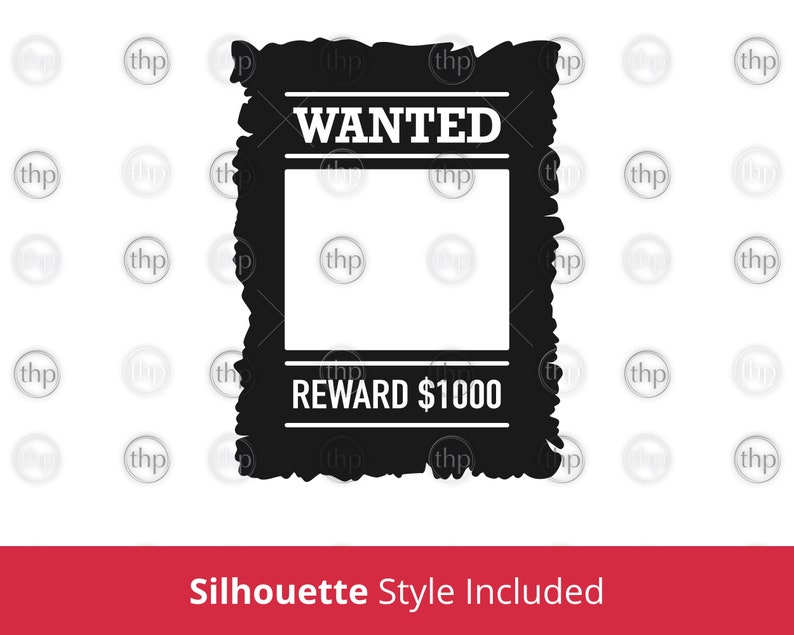 Wanted Poster SVG Wild West Svg Cowboy Svg Wanted Outline - Etsy