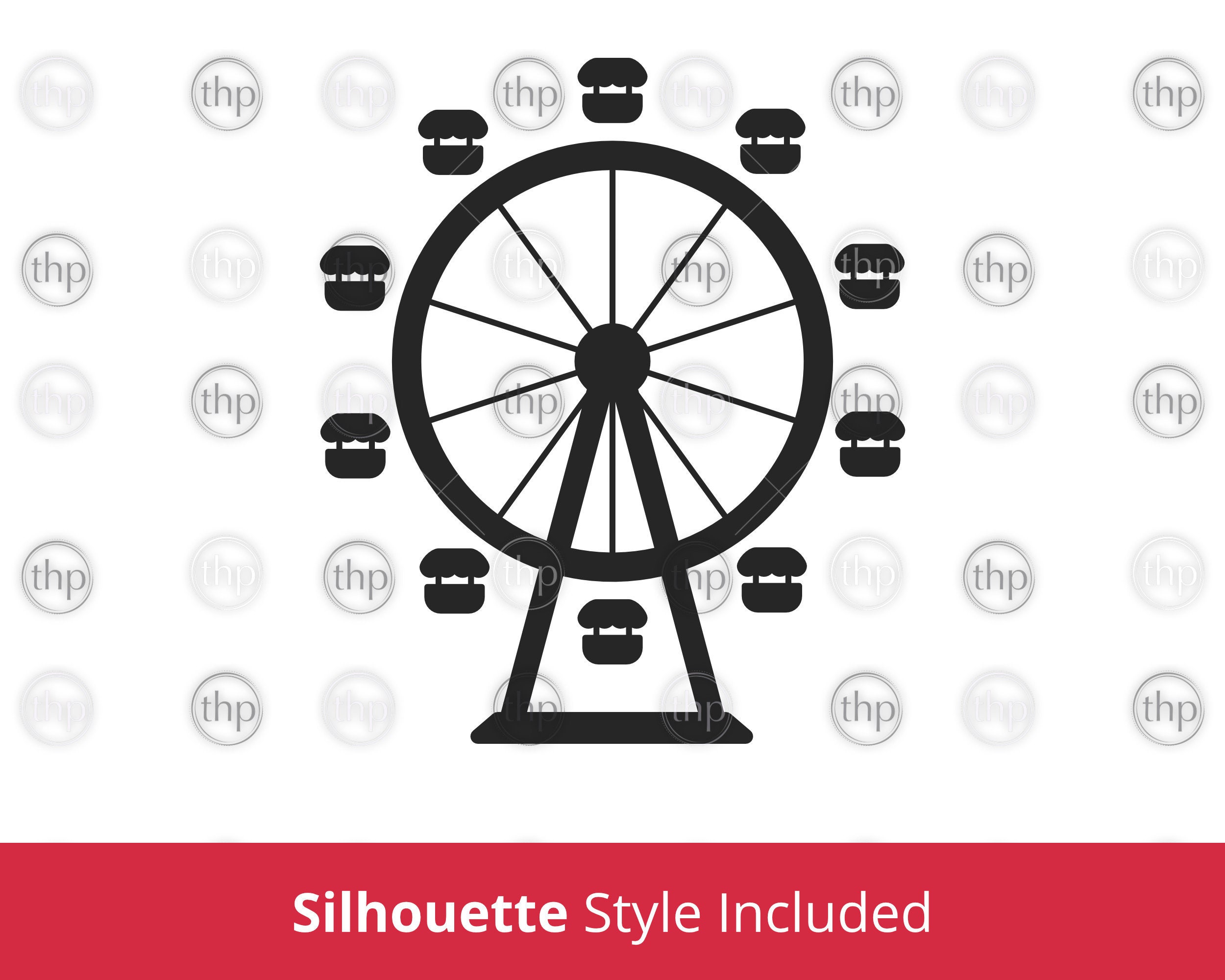 Reuzenrad SVG EPS PNG Joy Ride Kermis Fun Outdoor - Etsy Nederland