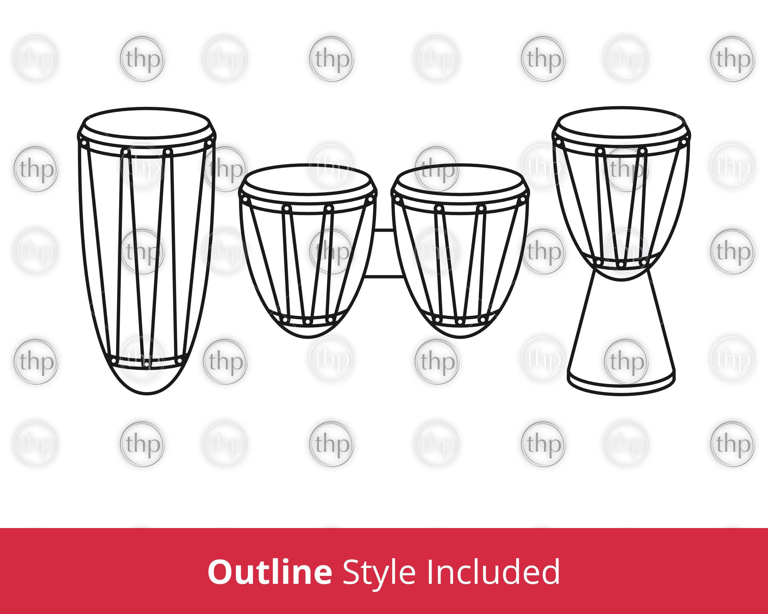 Bongo Drums SVG African Drums Svg Drums Svg Djembe Drum | Etsy