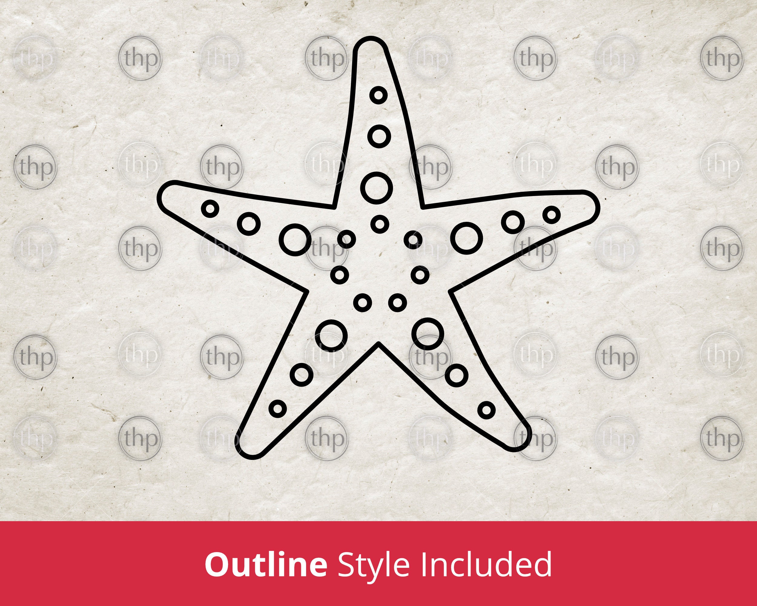 Starfish SVG Starfish Outline Svg Starfish Clipart Beach | Etsy Canada