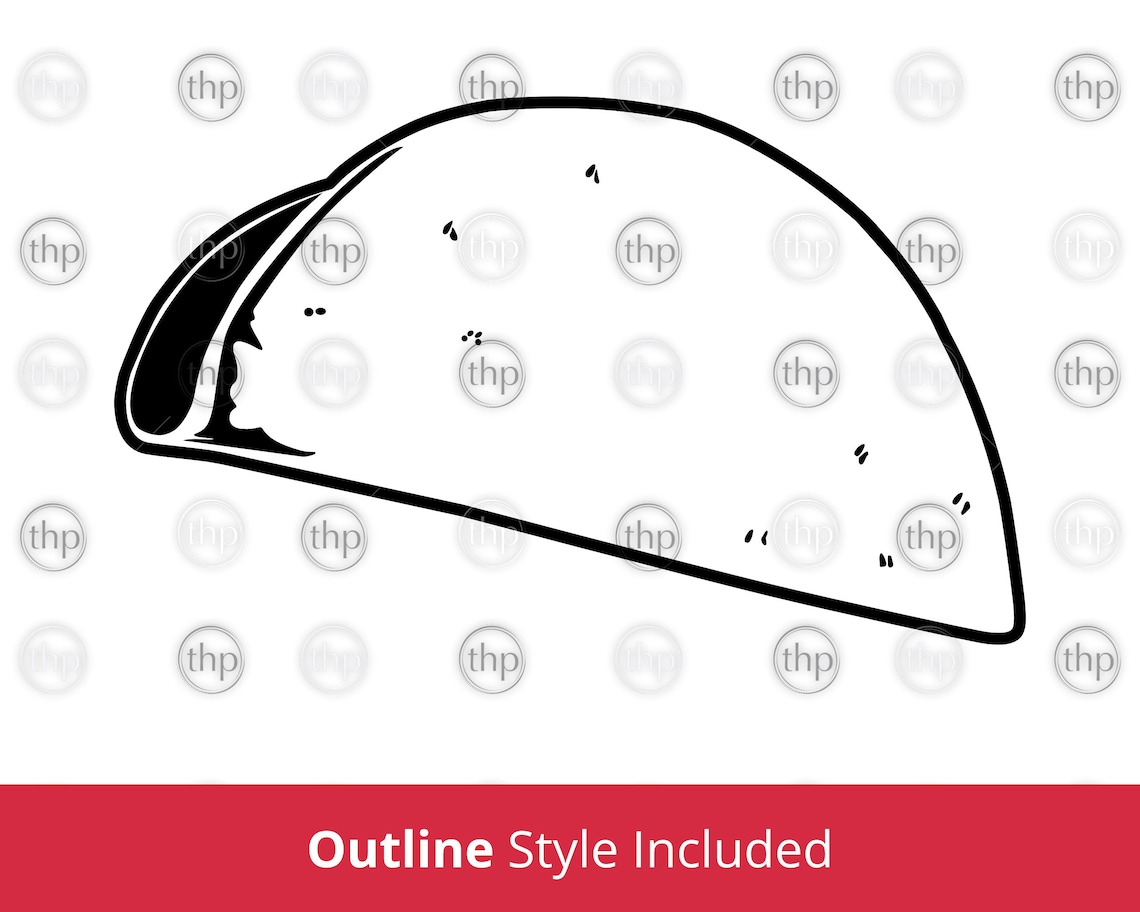 Taco SVG Mexican Taco Svg Taco Shell Outline Svg Taco - Etsy New Zealand