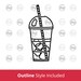 Smoothie SVG - Soda Pop Svg, Smoothie Silhouette Clipart, Take Out ...