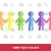 Paper People Chain SVG: Community Doll Chain Clipart EPS PNG (digital ...