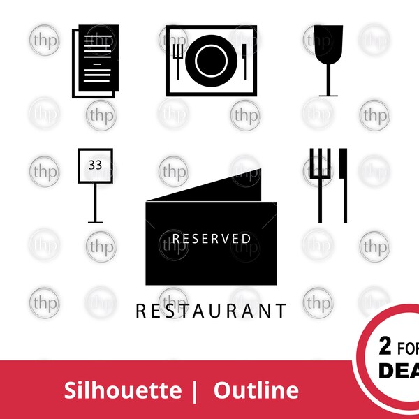 Restaurant Clipart - Etsy