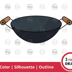 Wok SVG - Frying Wok Svg, Chinese Food Svg, Kitchen Wok Svg, Asian Food ...