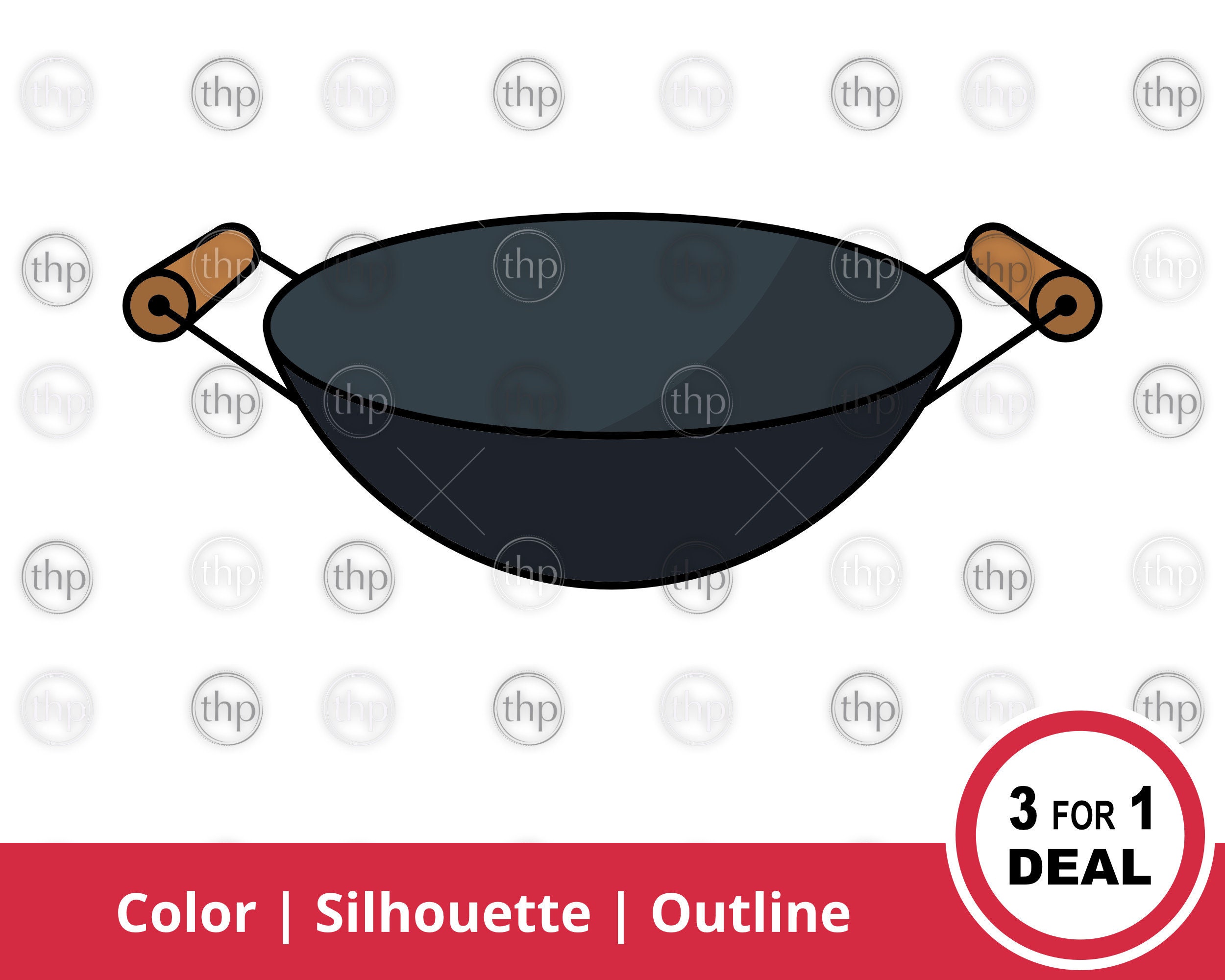 Wok SVG Frying Wok Svg Chinese Food Svg Kitchen Wok Svg | Etsy