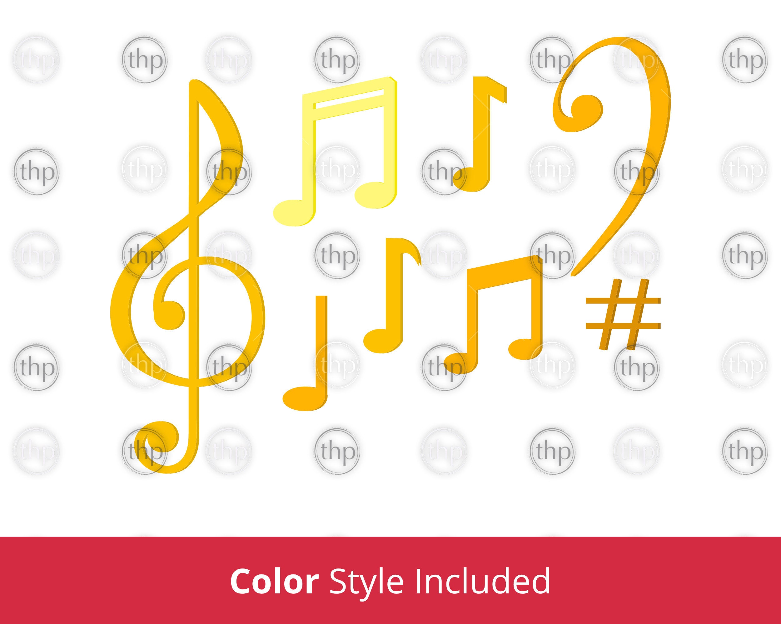 Music Notes SVG Music Symbols Svg Musical Notes Svg Bass | Etsy