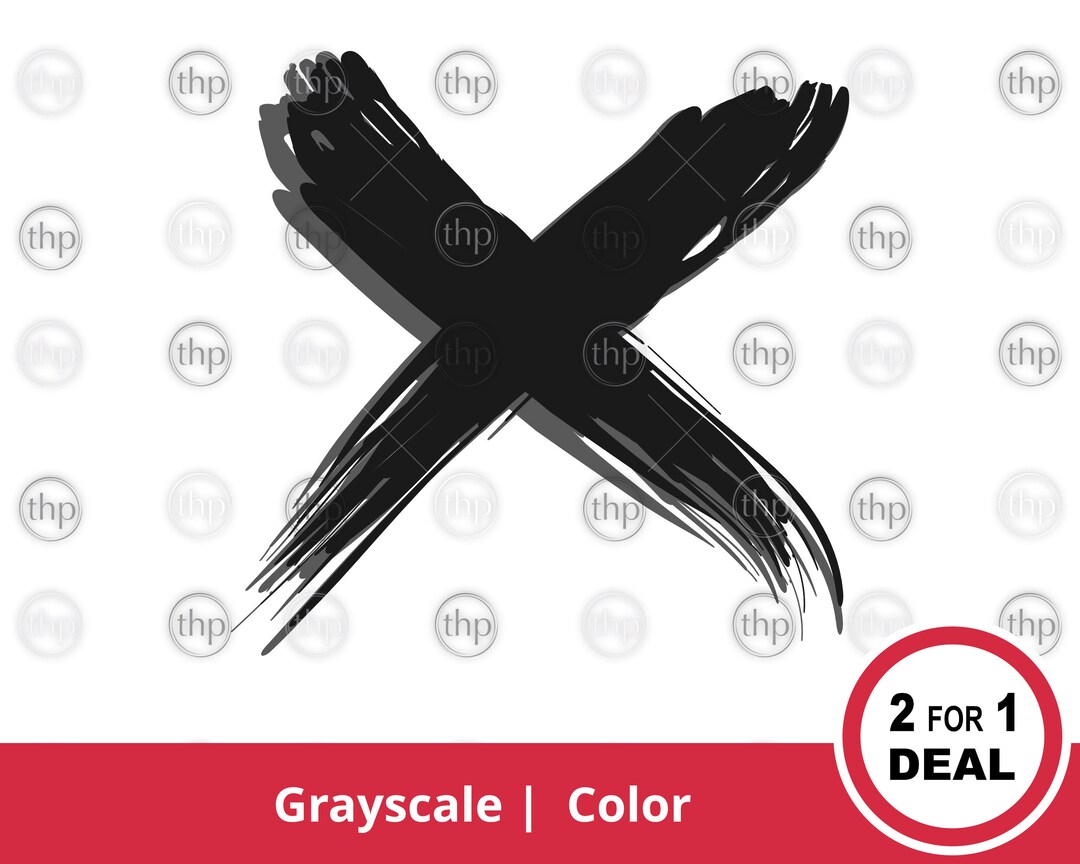 Paint Strokes SVG - X Svg, Painted X Svg, Grunge X Svg, Painted Cross ...
