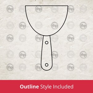 Trowel SVG - Scraper Outline Svg, Putty Knife Svg, Trowel Tool Vector ...