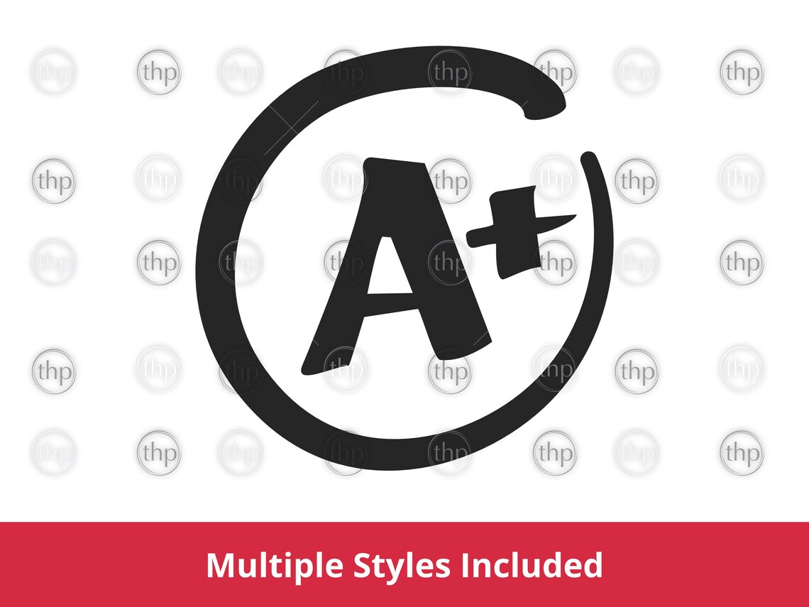 A Plus SVG EPS PNG - A+, Top Score, High Score, Exam Grades, School ...