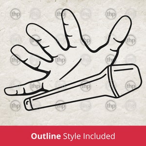 Mic Drop SVG - Mic Svg, Microphone Svg, Hand Mic Svg, Singer Svg ...