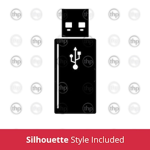 USB Stick SVG - USB Svg, Usb Drive Silhouette Svg, Flash Drive Svg, Usb ...