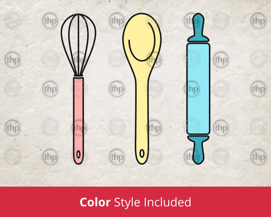 Baking SVG Baking Utensils Svg Kitchen Svg Rolling Pin - Etsy