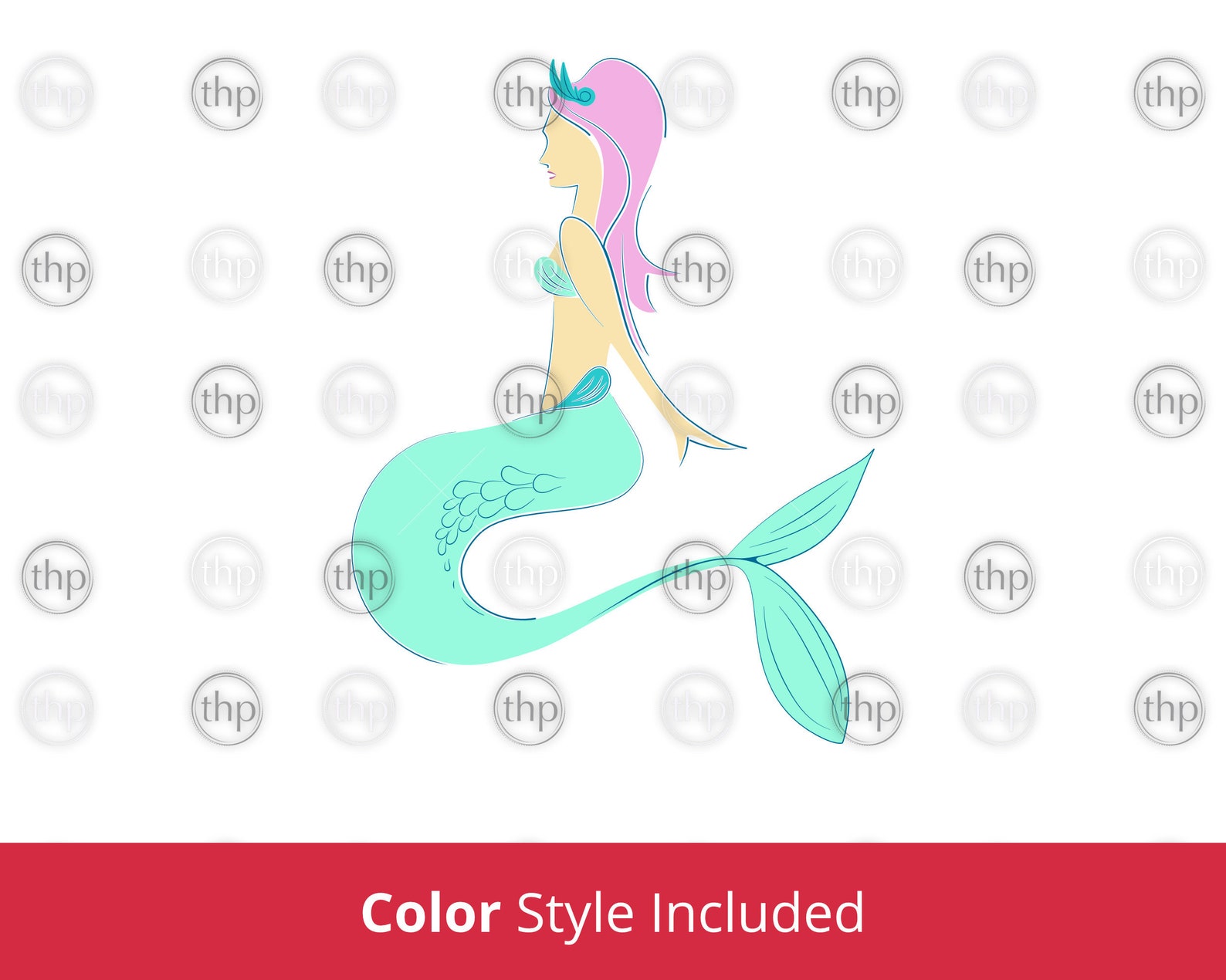 Mermaid SVG - Mermaid Outline Svg, Mermaid Clipart, Party Svg, Tail Svg ...
