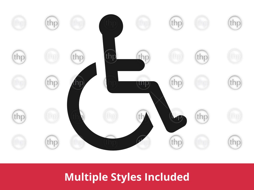 Disabled Sign SVG PNG DXF - Disability Symbol, Wheelchair Accessible ...