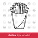 French Fries SVG - Fries Svg, Chips Svg, Fast Food Svg, French Fries ...