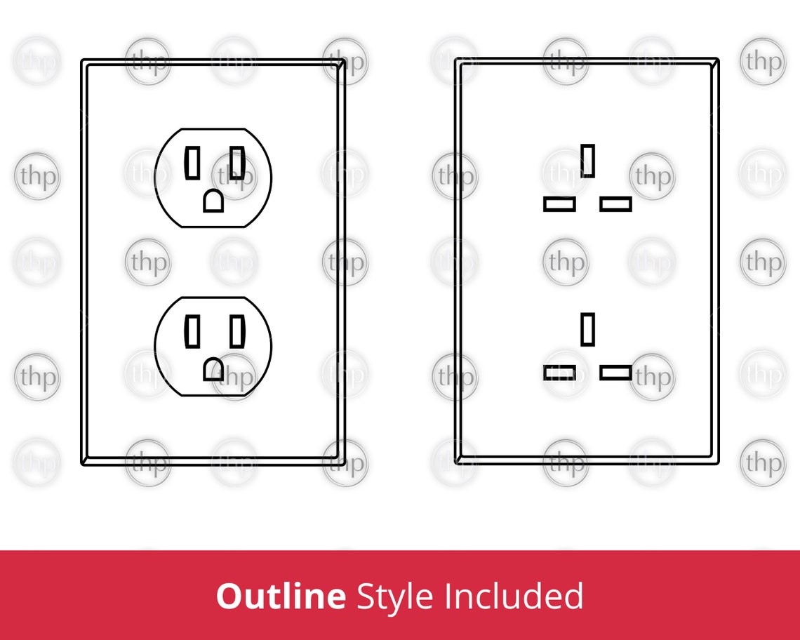Power Outlet SVG Outlet Cover Svg Electrician Svg Switch - Etsy
